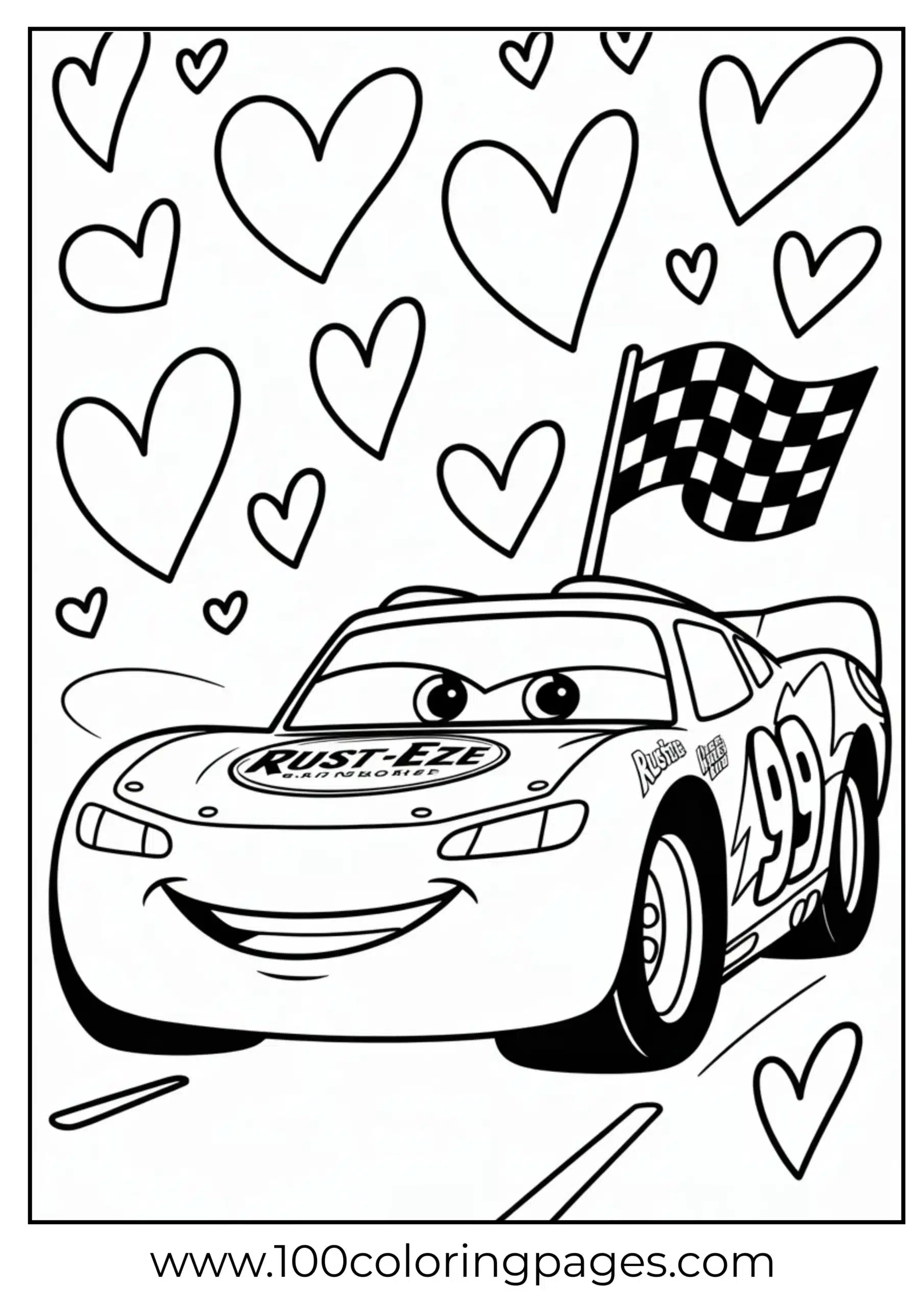 100 Free Lightning McQueen Coloring Page Printables (PDFs for Kids)